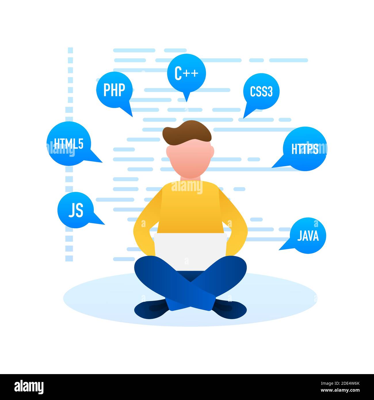 Digital Java Code Text Computer Software Coding Vector Concept Programming Coding Script Java