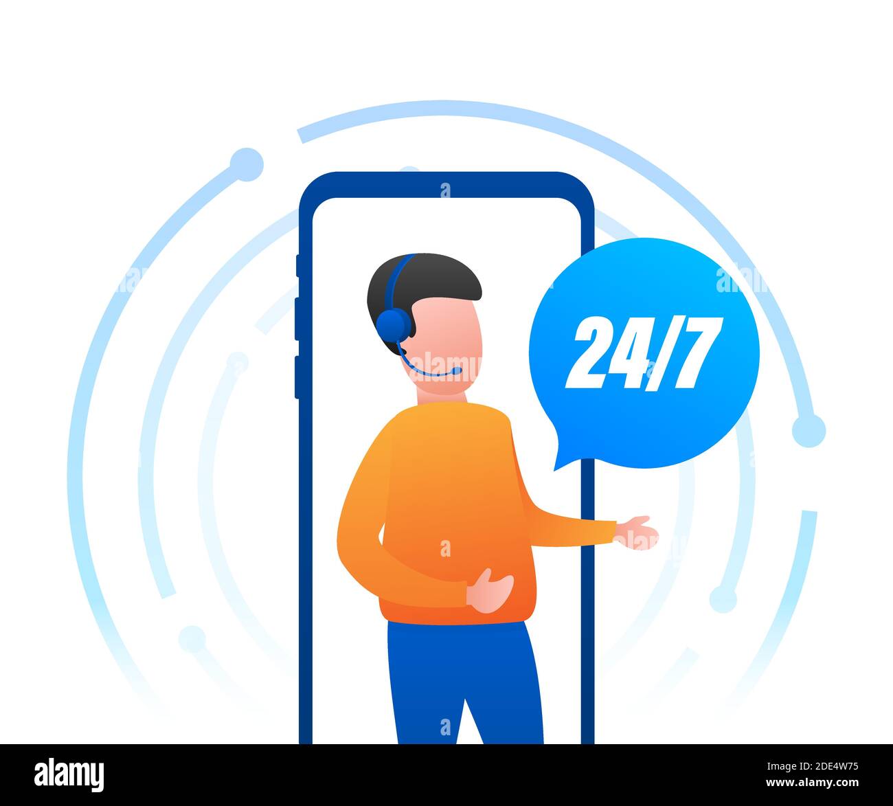 Customer service 24-7. Call center landing page. Online support center ...