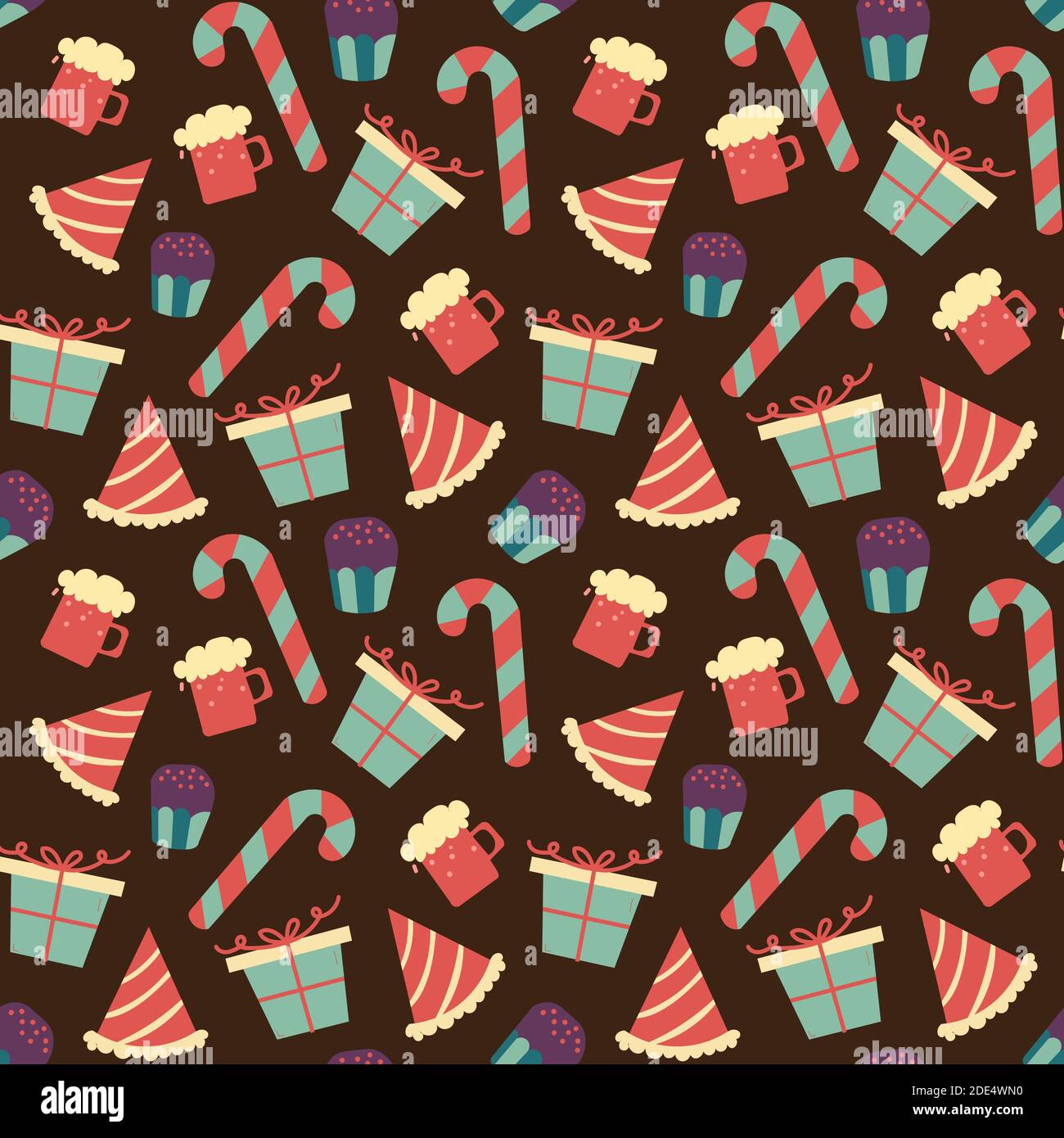 seamless chocolate pattern with sweet candy in vector Stock Vector ...