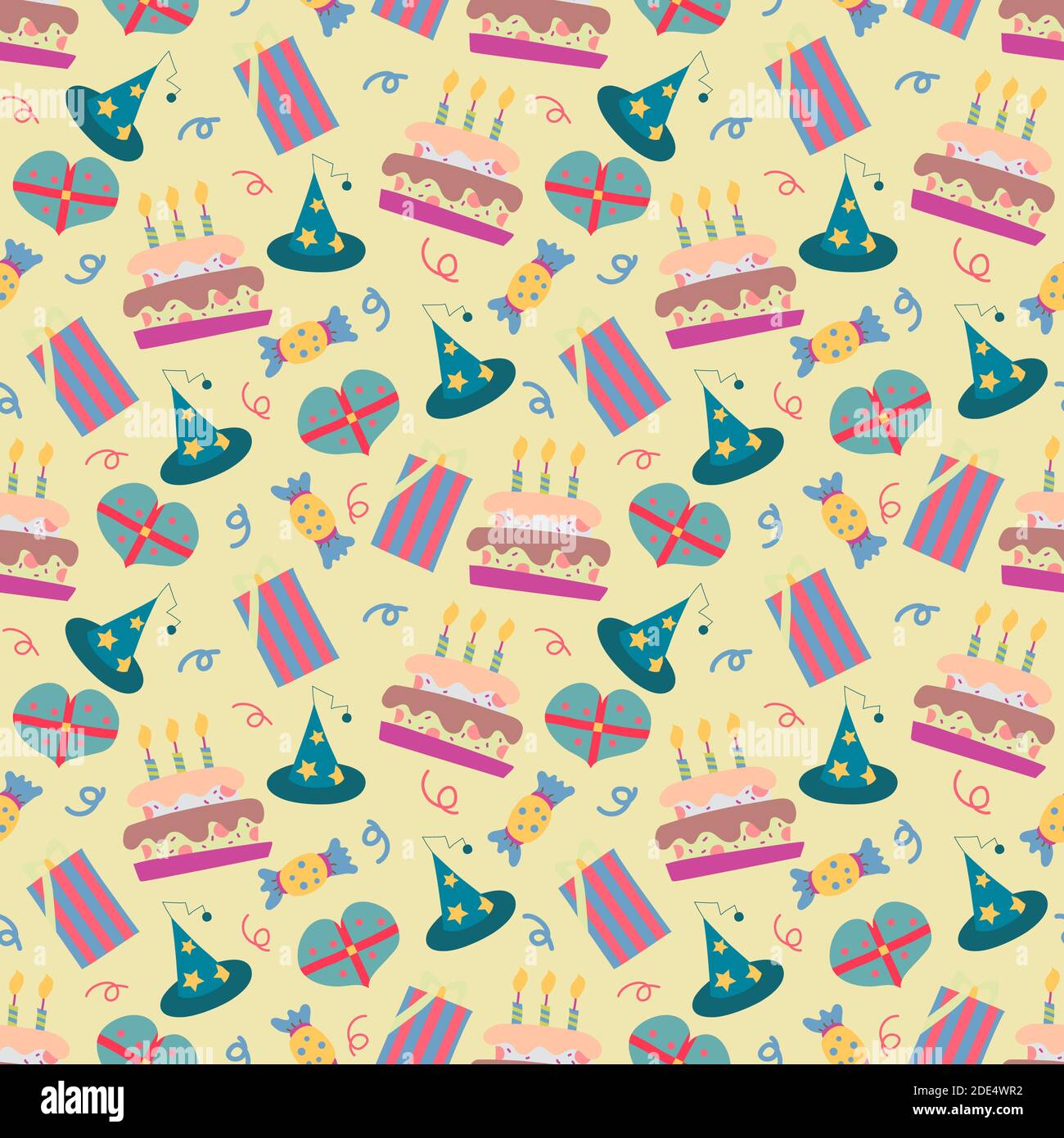 Happy Birthday pattern in vector Stock Vector Image & Art - Alamy