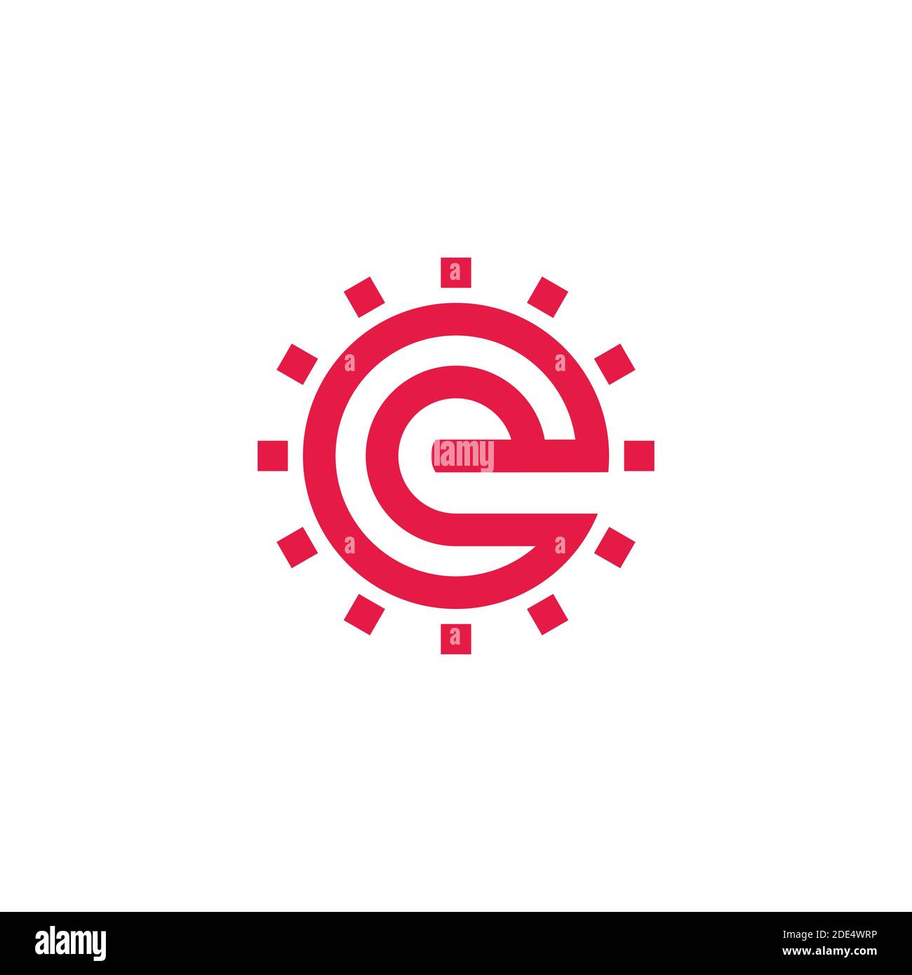 letter e golden sun shine geometric logo vector Stock Vector Image ...