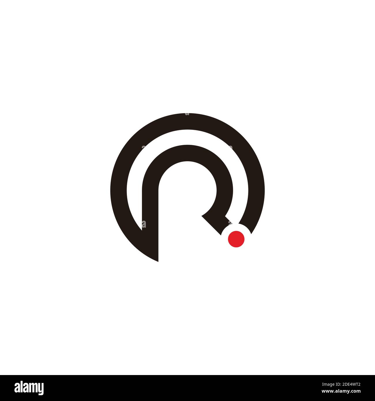 letter r circle geometric line logo vector Stock Vector Image & Art - Alamy
