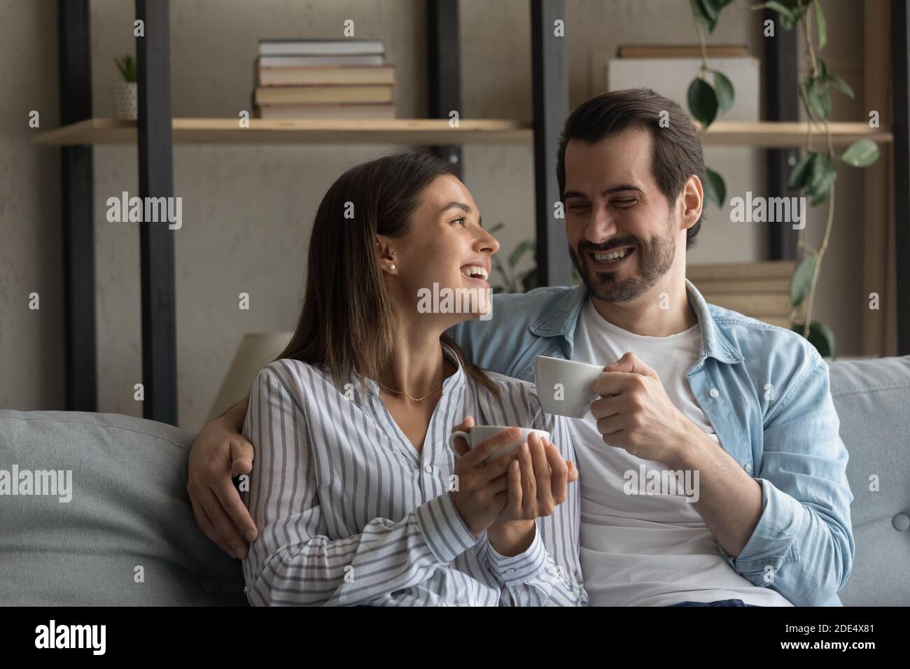 Romantic couple drinking tea on hi-res stock photography and images - Alamy