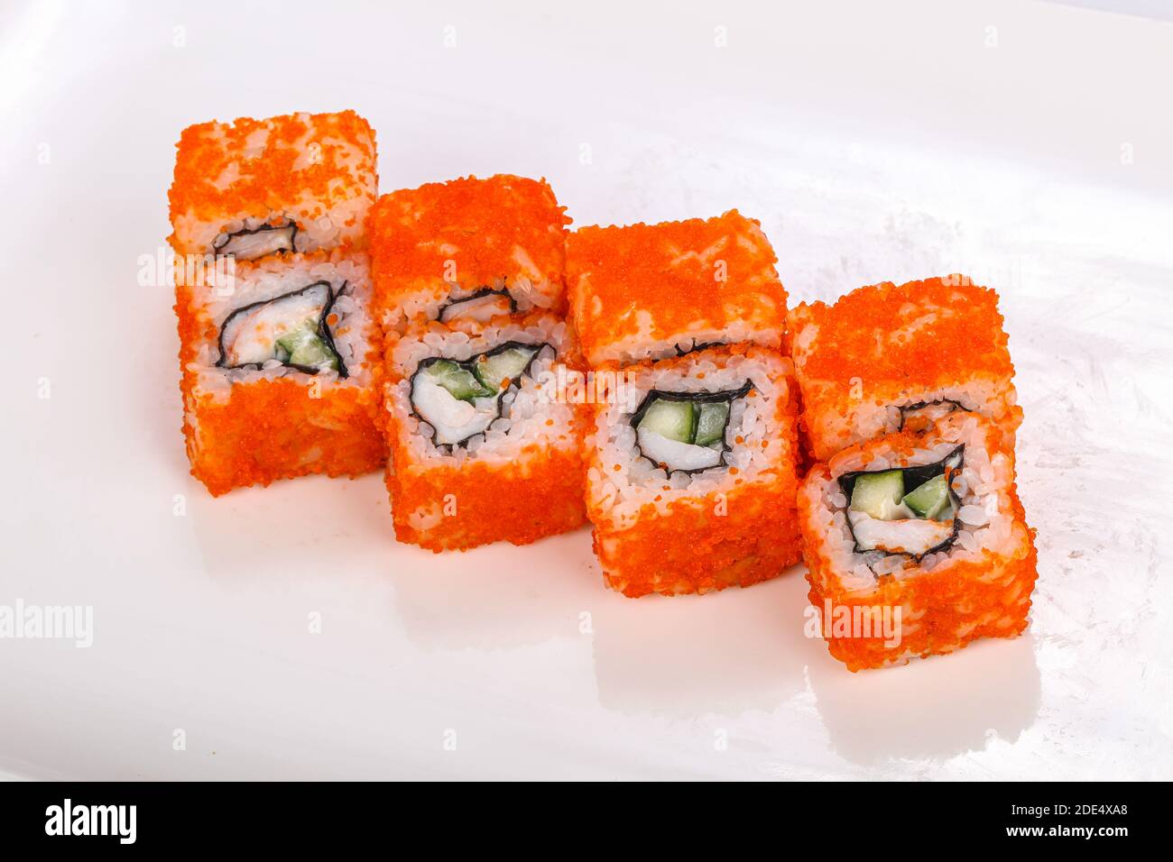 Japanese California roll with prawn and cheese Stock Photo - Alamy