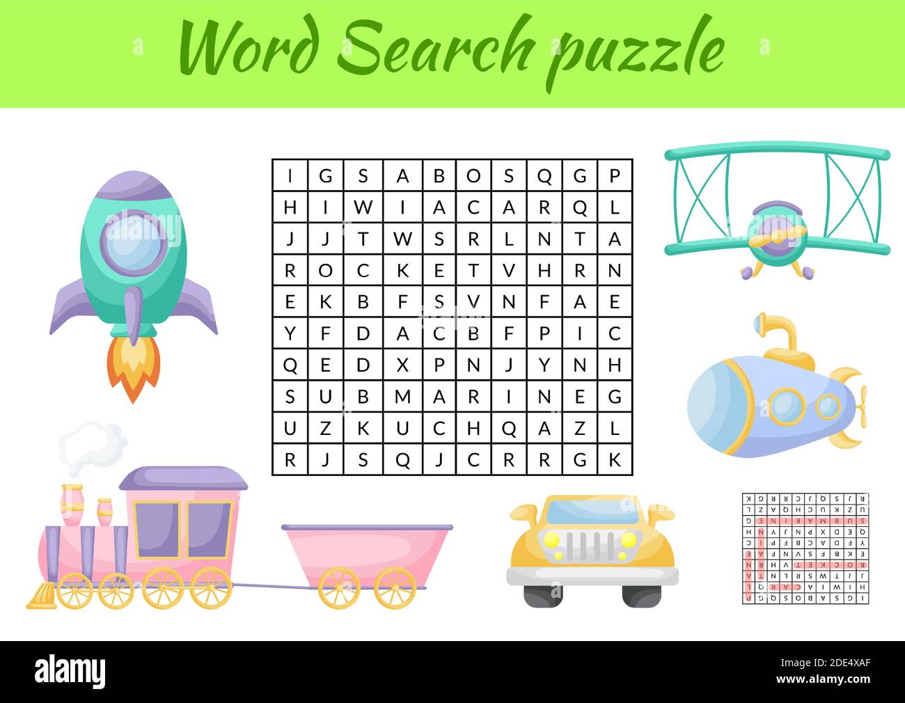 Game template word search puzzle of animals for children with pictures ...