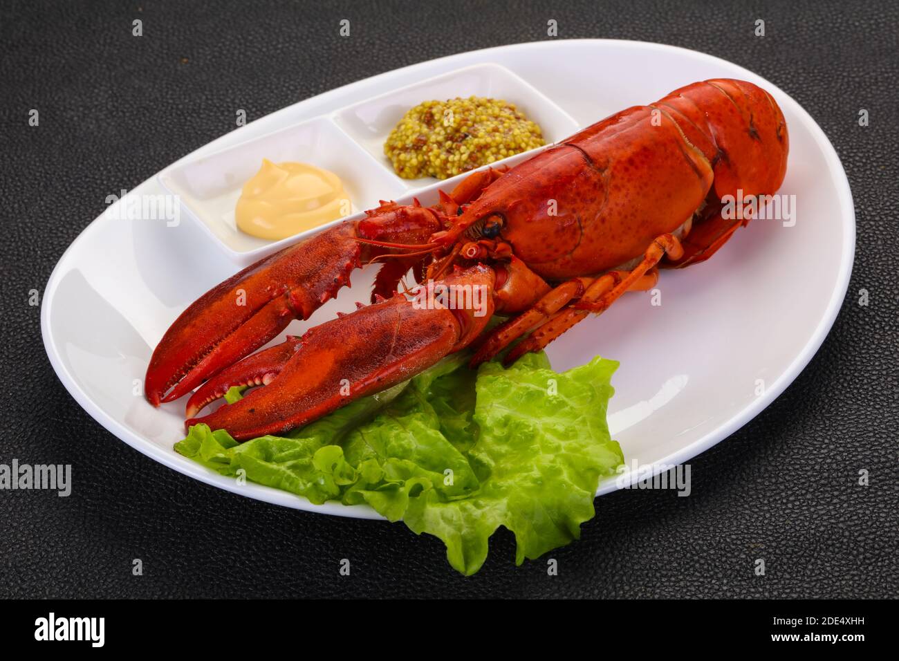Luxury Lobster with sauces - ready for eat Stock Photo - Alamy