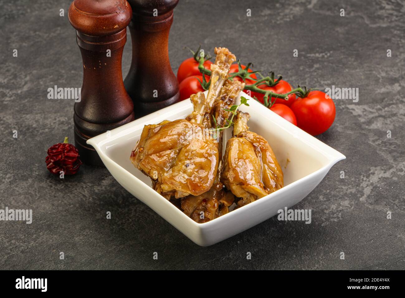 Rabbit stew in sweet and spicy sauce Stock Photo - Alamy
