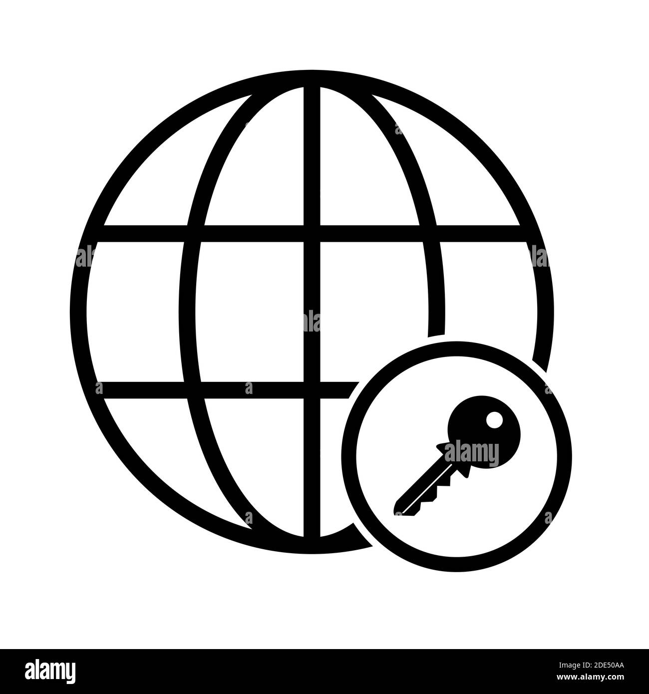 WWW world wide web site symbol, Internet map icon, website address ...