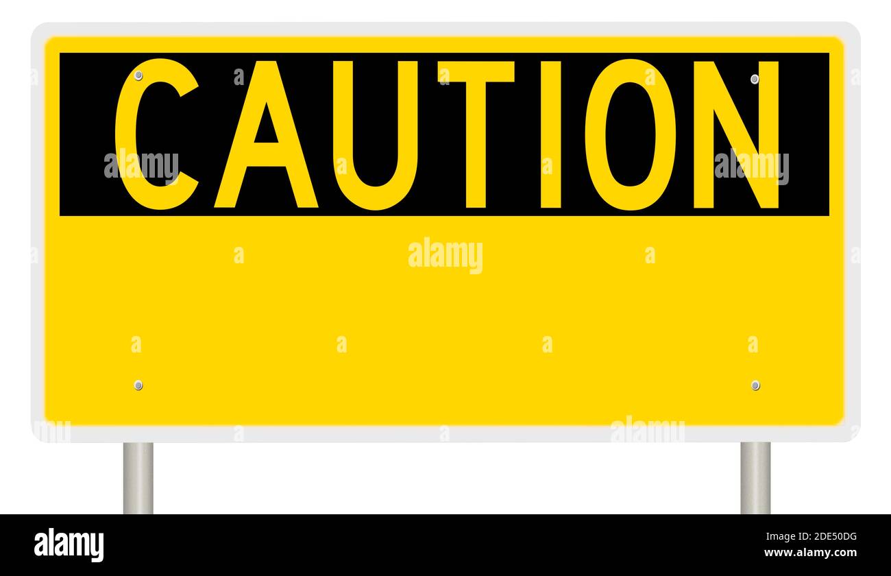 Warning caution security message notice Cut Out Stock Images & Pictures ...