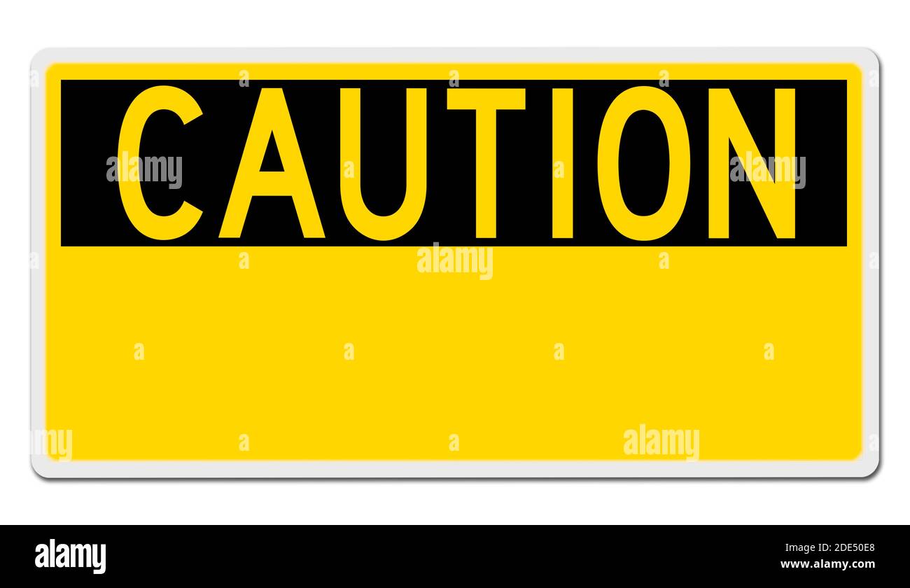 Blank Yellow Caution Sign