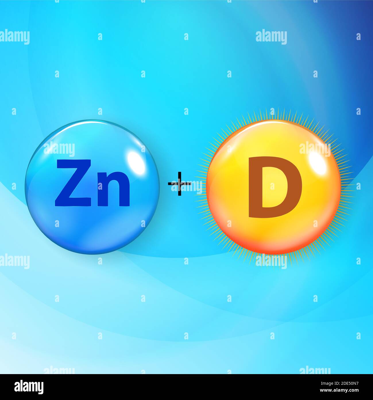 Mineral Zn Zink blue shiny pill capsule icon Vitamin D. Vector ...