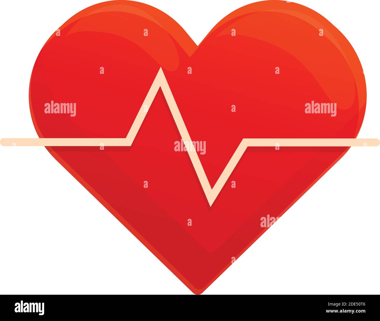 Healthy heart heartrate icon. Cartoon of healthy heart heartrate vector ...