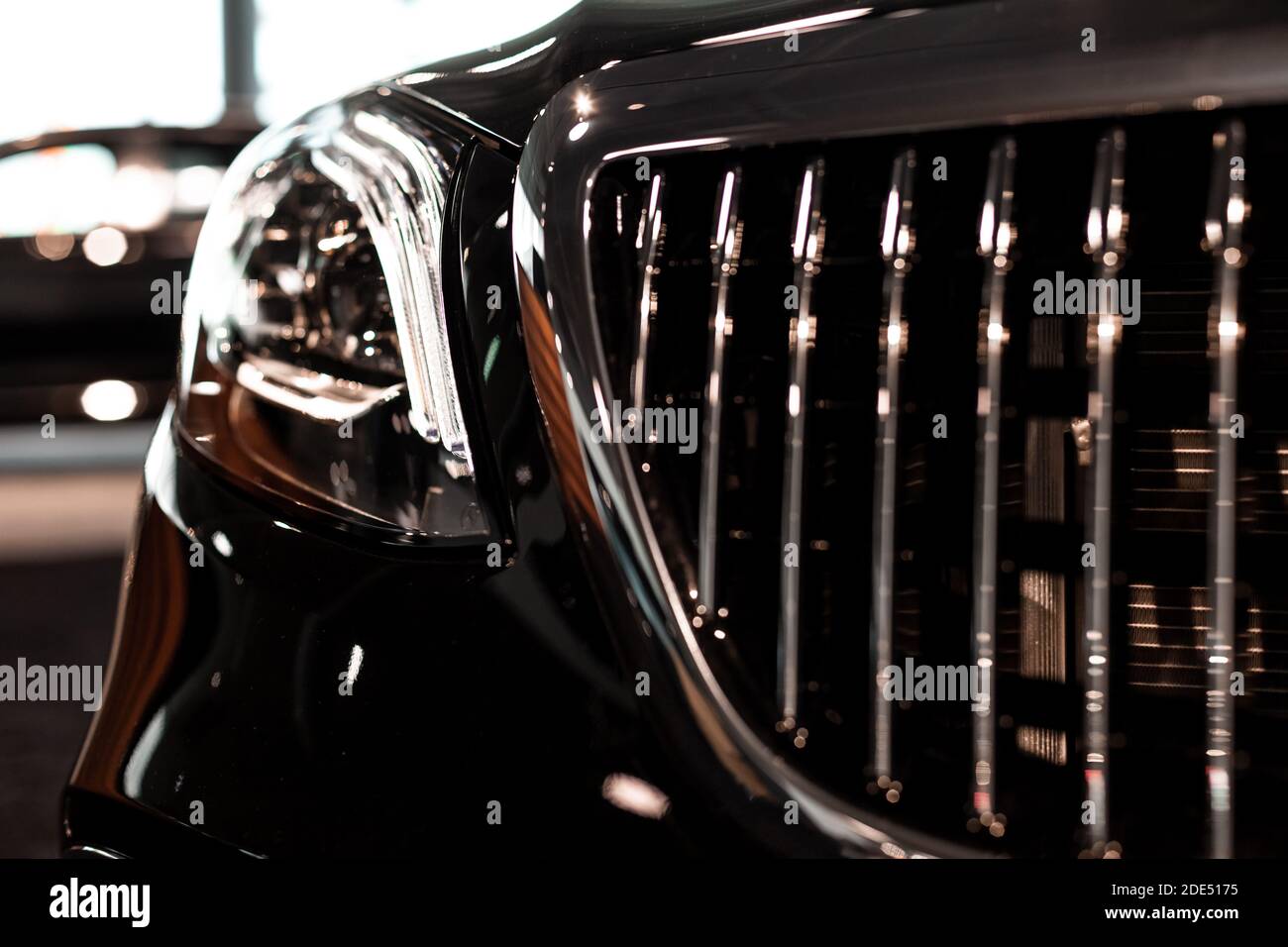 headlight and mask of a luxury car Stock Photo - Alamy