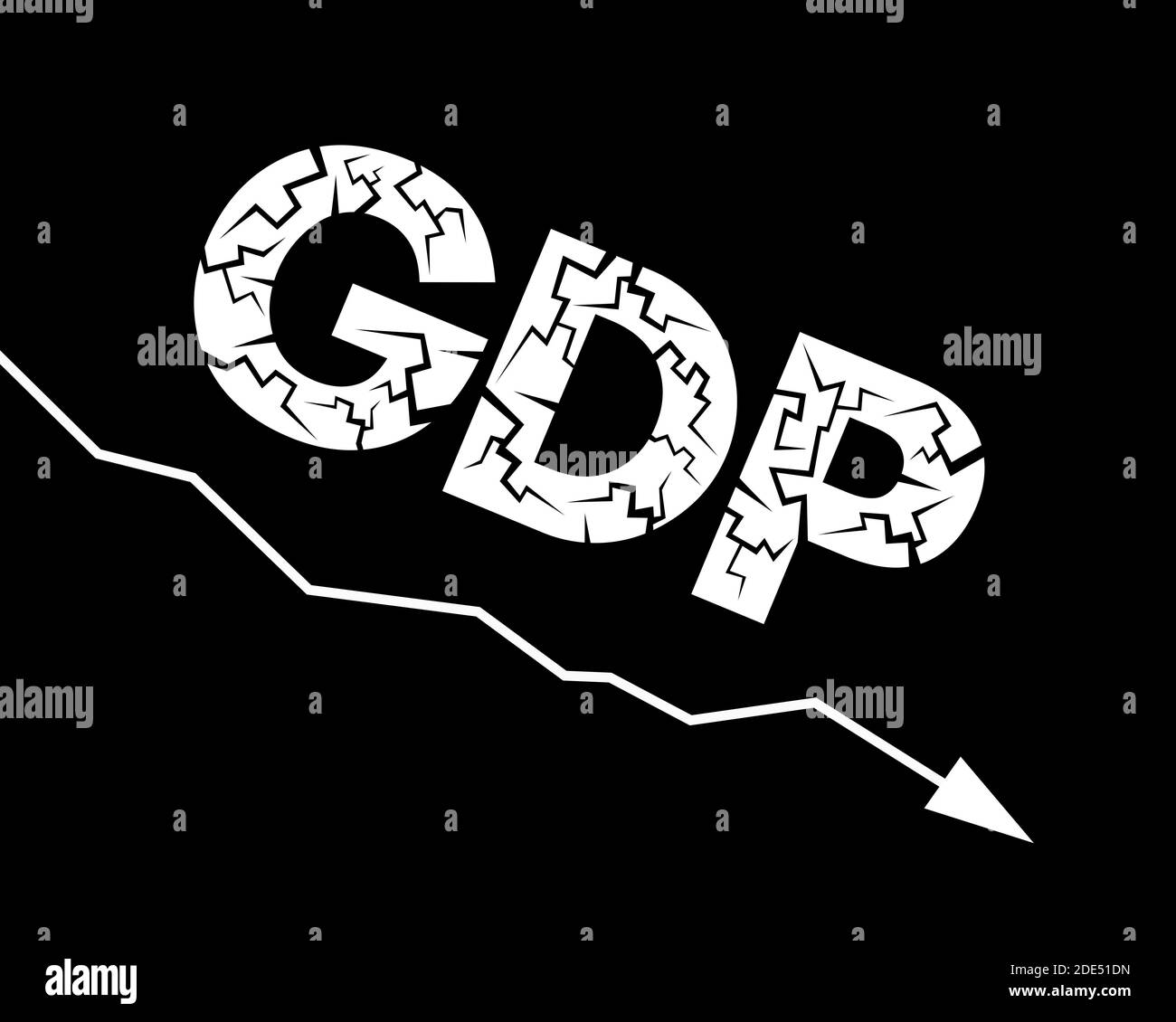 Decline and decrease of GDP ( Gross domestic product ) - failure and ...