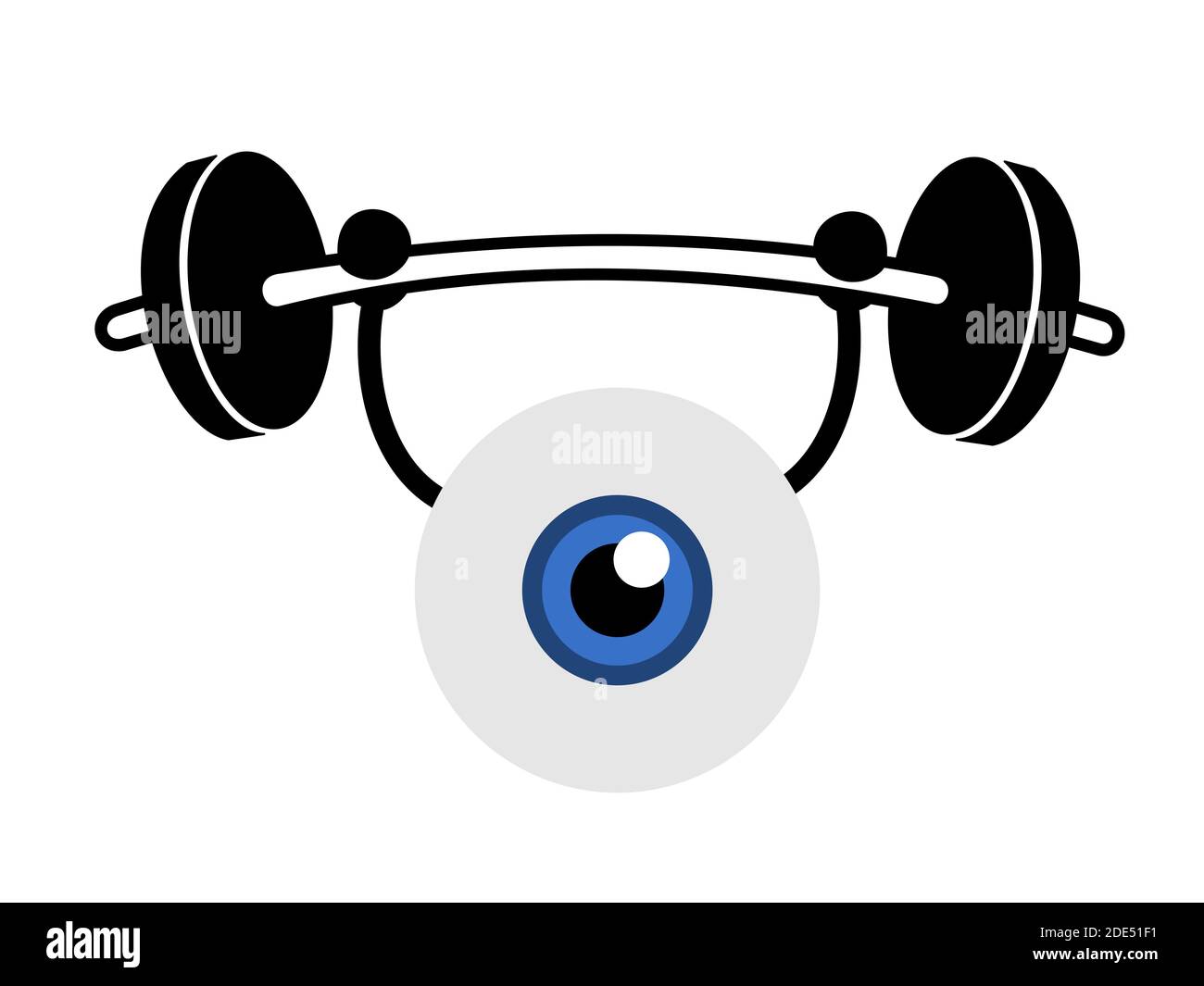 Eyeball is doing weightlifting. Exercise, care and training of eye for ...