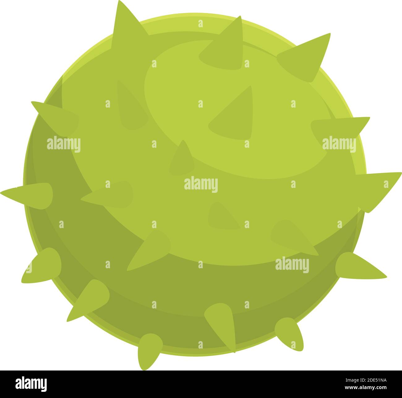 Whole green chestnut icon. Cartoon of whole green chestnut vector icon ...