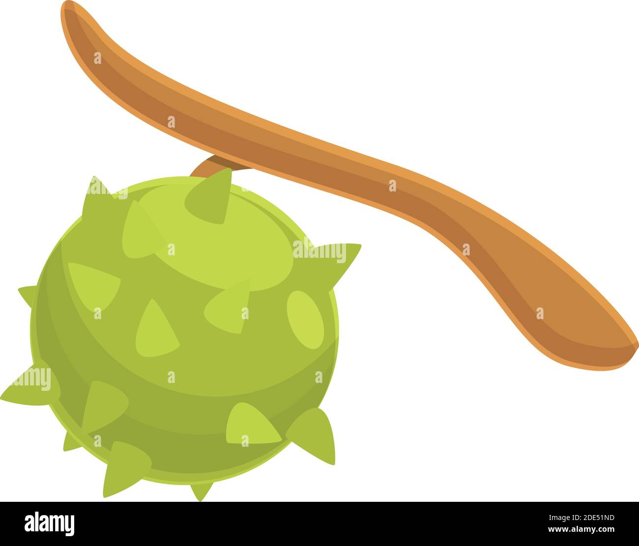 Chestnut on branch tree icon. Cartoon of chestnut on branch tree vector ...