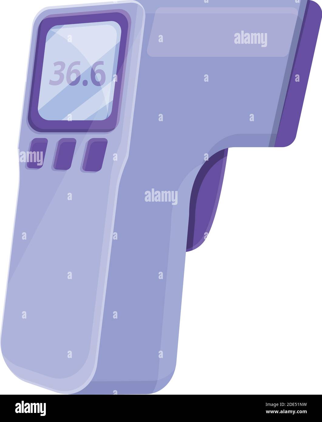 Virus digital thermometer icon. Cartoon of virus digital thermometer ...