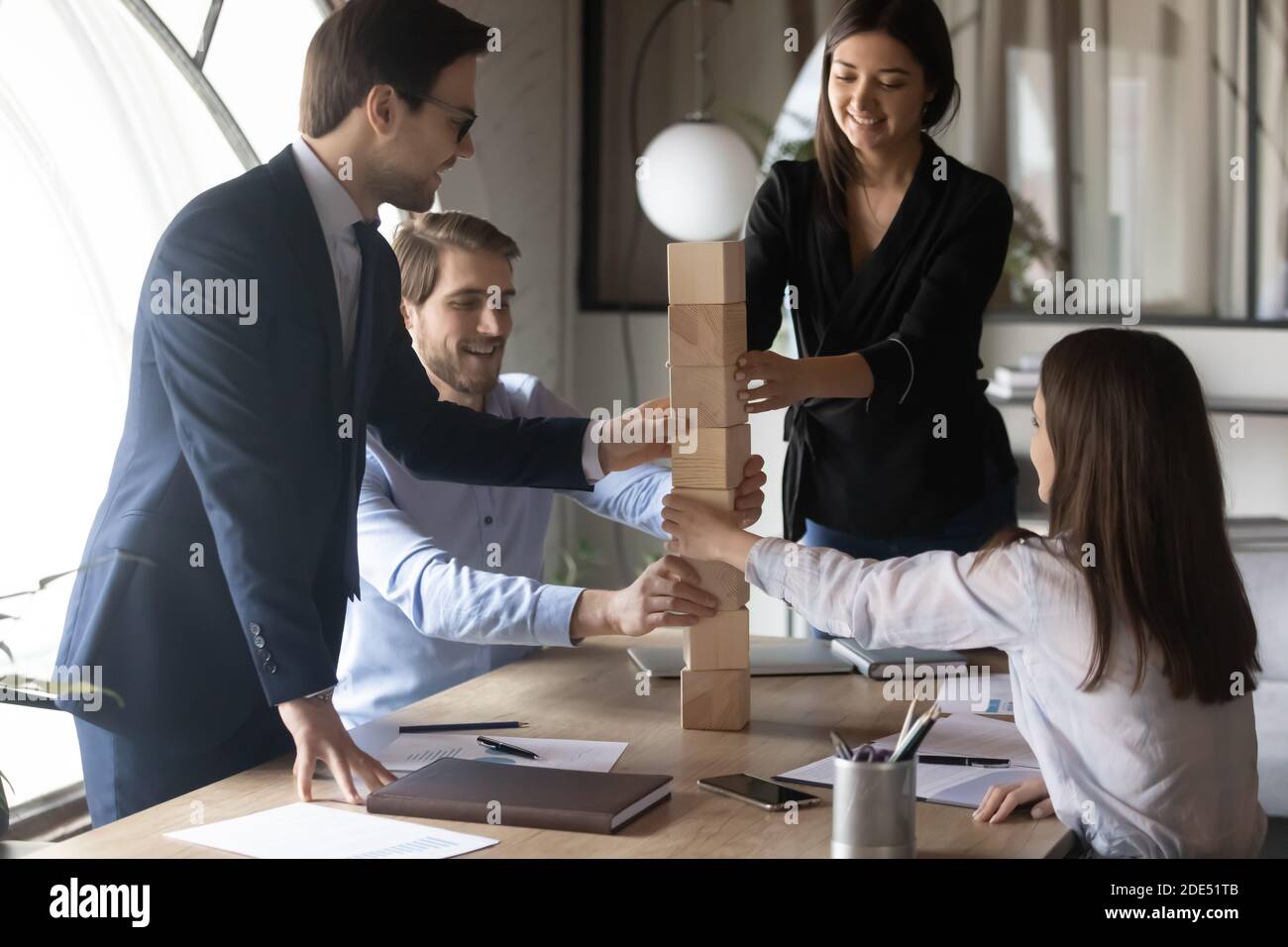 Team building activity ethnicity hi-res stock photography and images ...