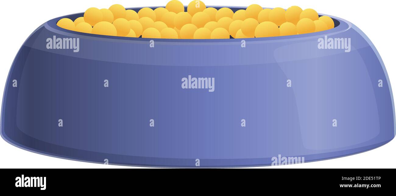 Cat food bowl icon. Cartoon of cat food bowl vector icon for web design ...