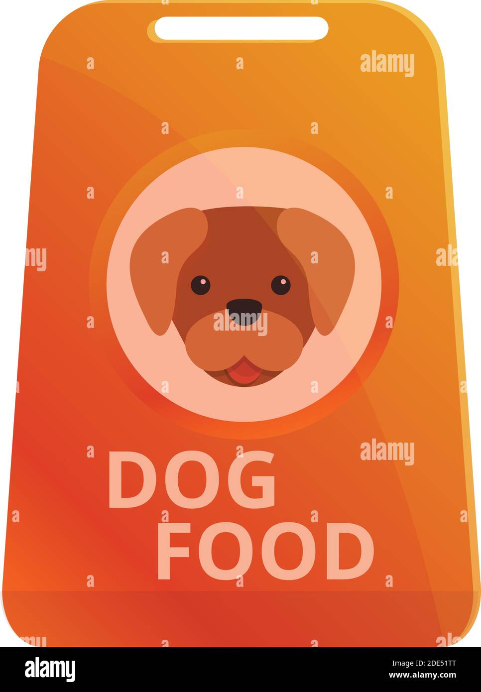 Dog food plastic pack icon. Cartoon of dog food plastic pack vector ...