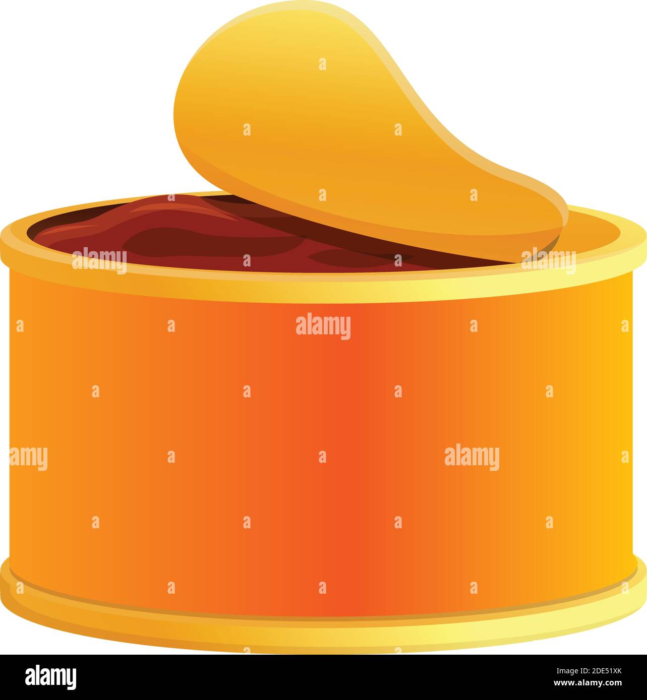 Open cat food tin icon. Cartoon of open cat food tin vector icon for ...