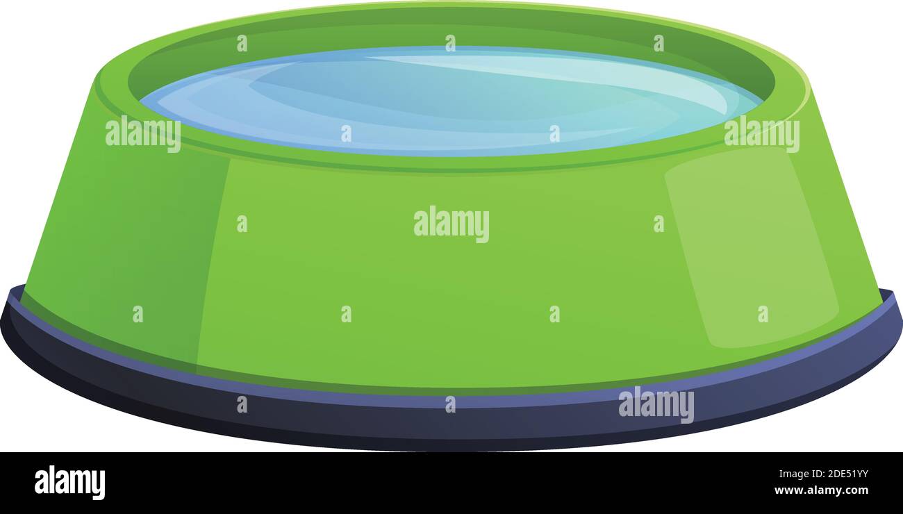 Cat water bowl icon. Cartoon of cat water bowl vector icon for web ...