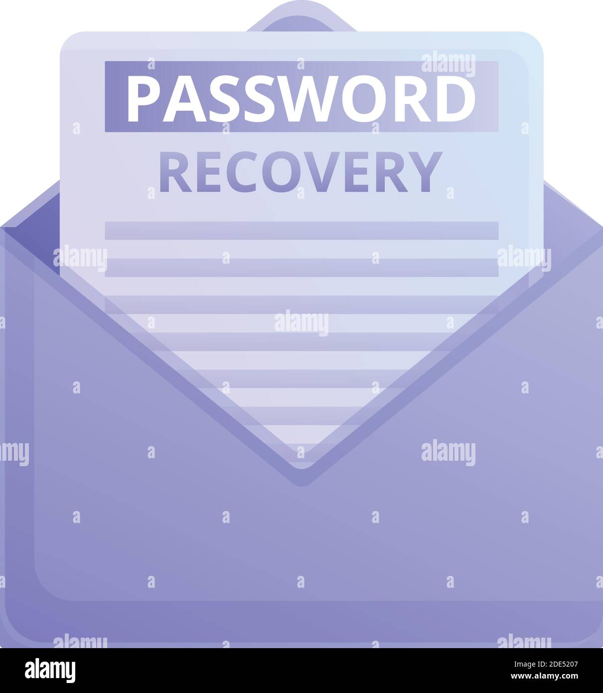 Envelope password recovery icon. Cartoon of envelope password recovery vector icon for web ...