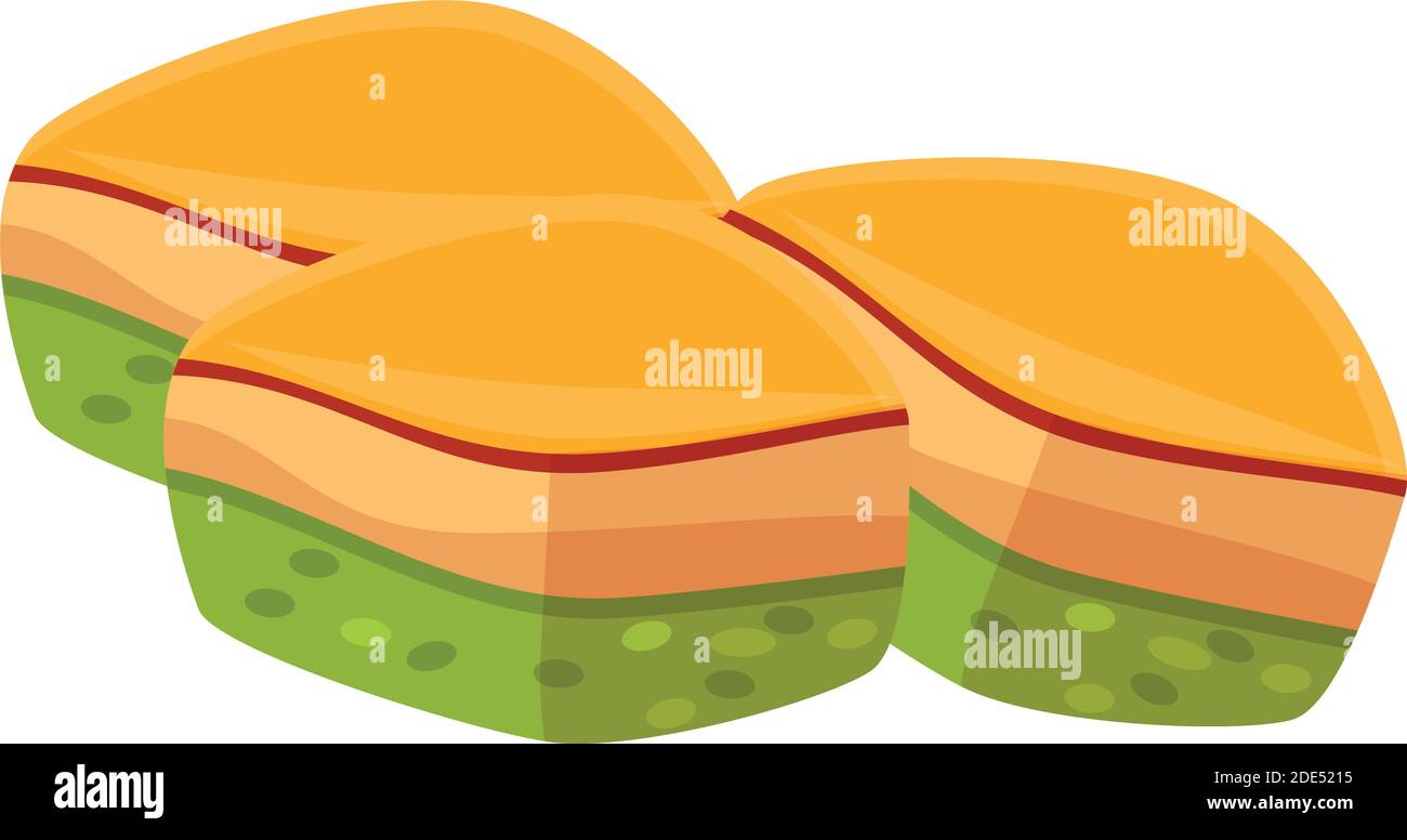 Turkish baklava icon. Cartoon of turkish baklava vector icon for web ...