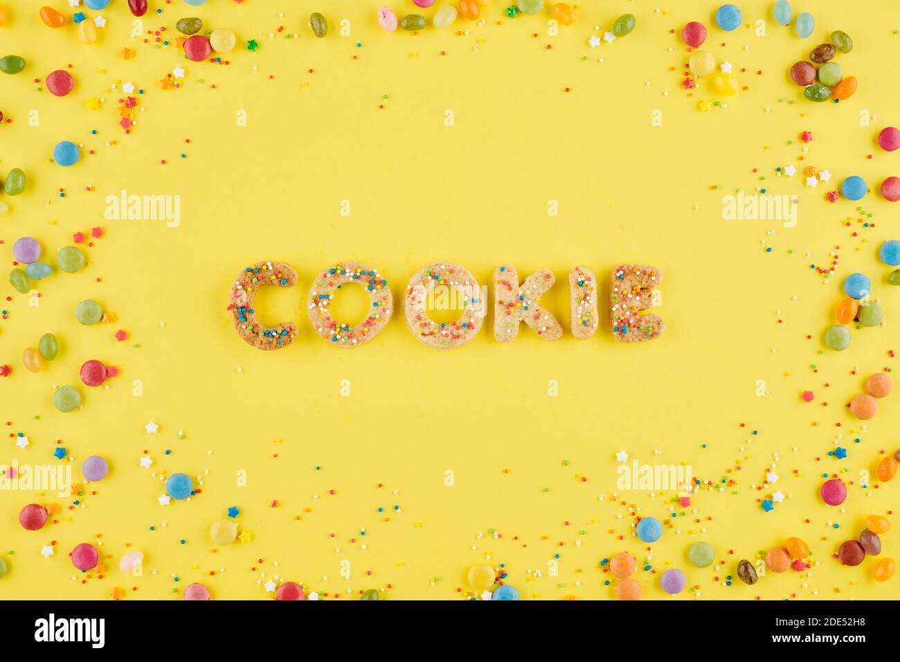 Cookie word from baked letters Stock Photo - Alamy