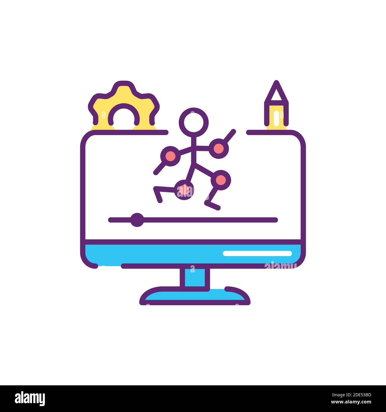 Animation design color line icon. Pictogram for web page, mobile app ...