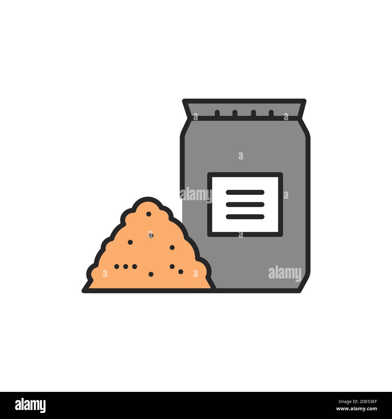 Bulk materials color line icon. Pictogram for web page, mobile app ...