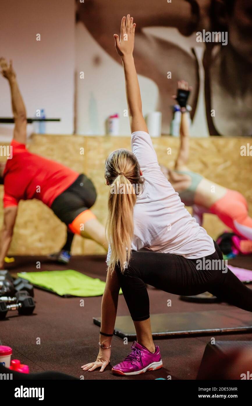 high intensity interval training group Stock Photo - Alamy