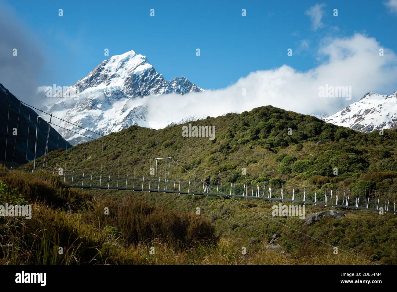 Mount cook highest mountain in the mount cook national park hi-res ...