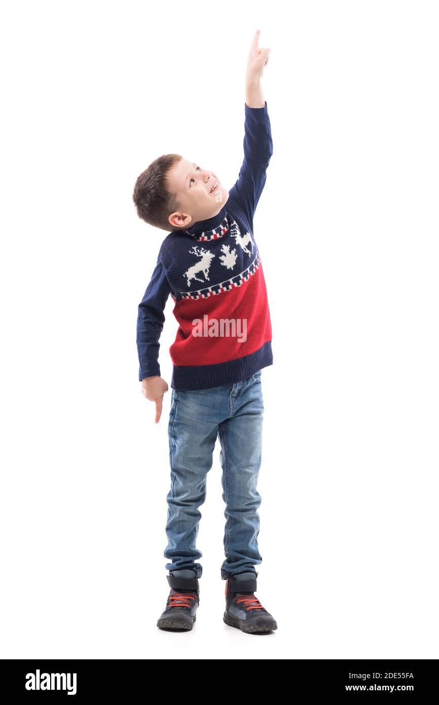 Boy reaching Cut Out Stock Images & Pictures - Alamy