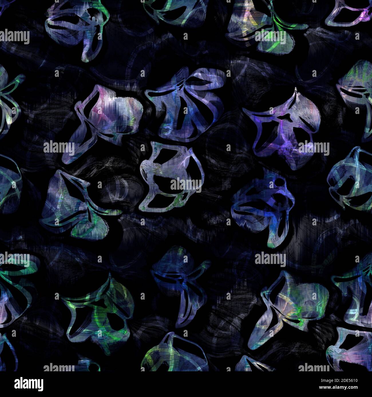 Seamless abstract color blobs with floral overlay Stock Photo - Alamy