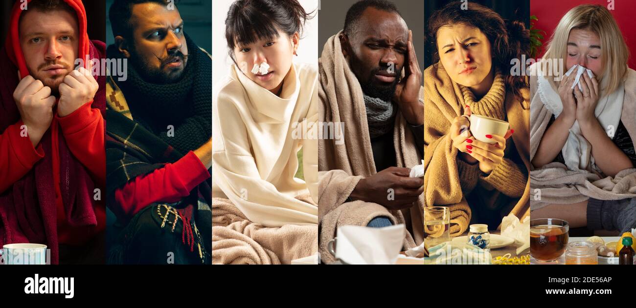 Group Of Sick People