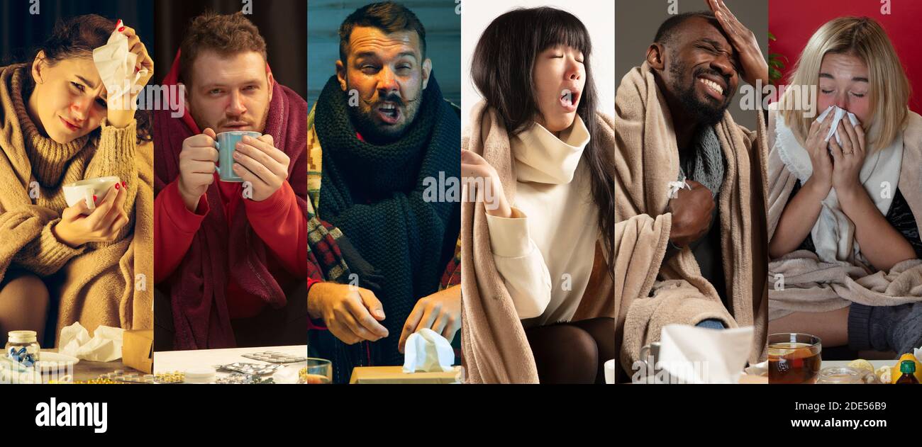 Group Of People Sneezing