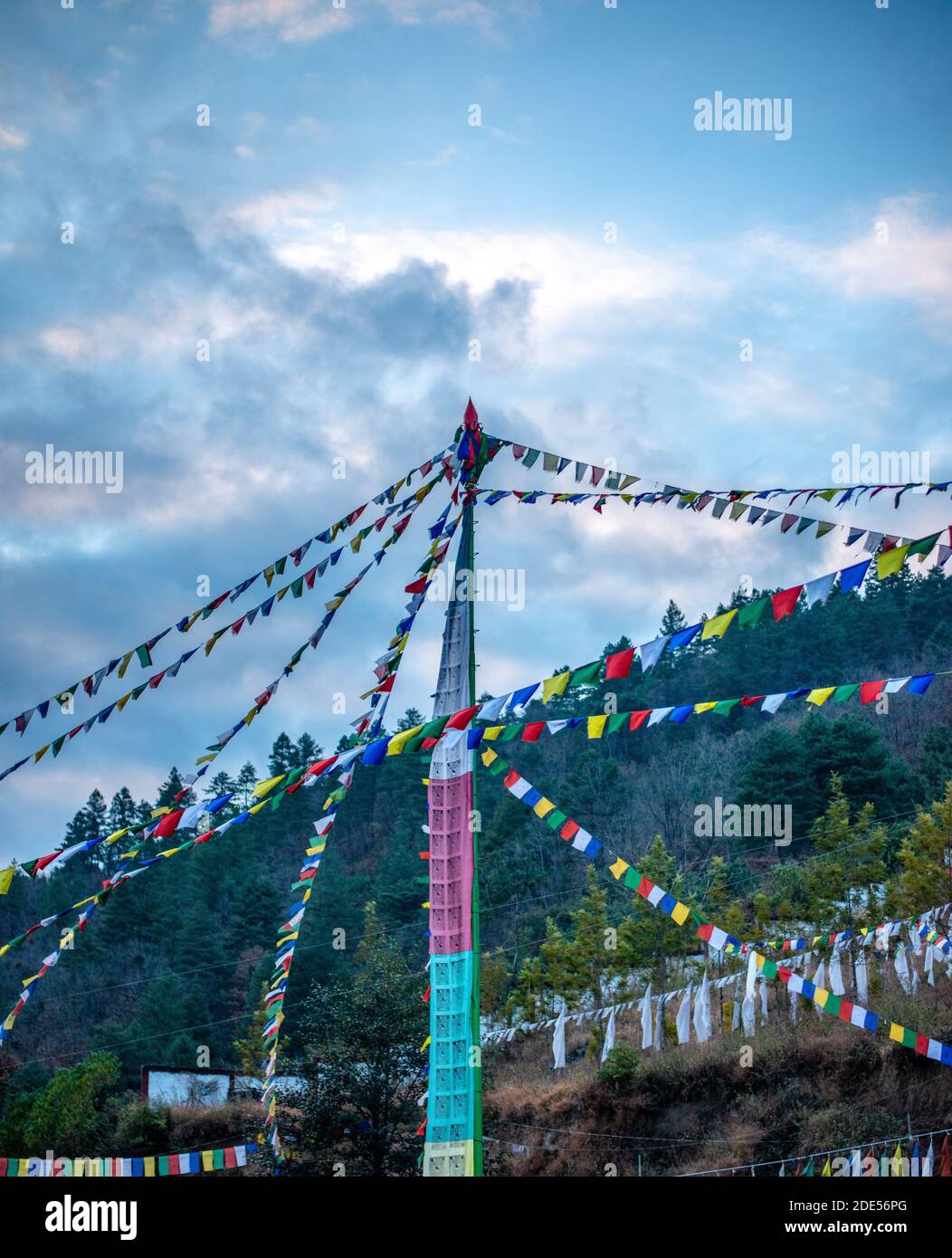 Photo of Budhist Flag at Monastery of Dirang Arunachal Pradesh, India ...