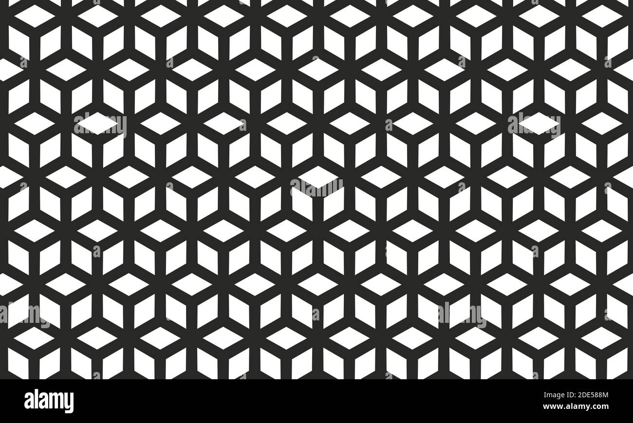 Black hexagonal line pattern background. Creative background hexagonal ...