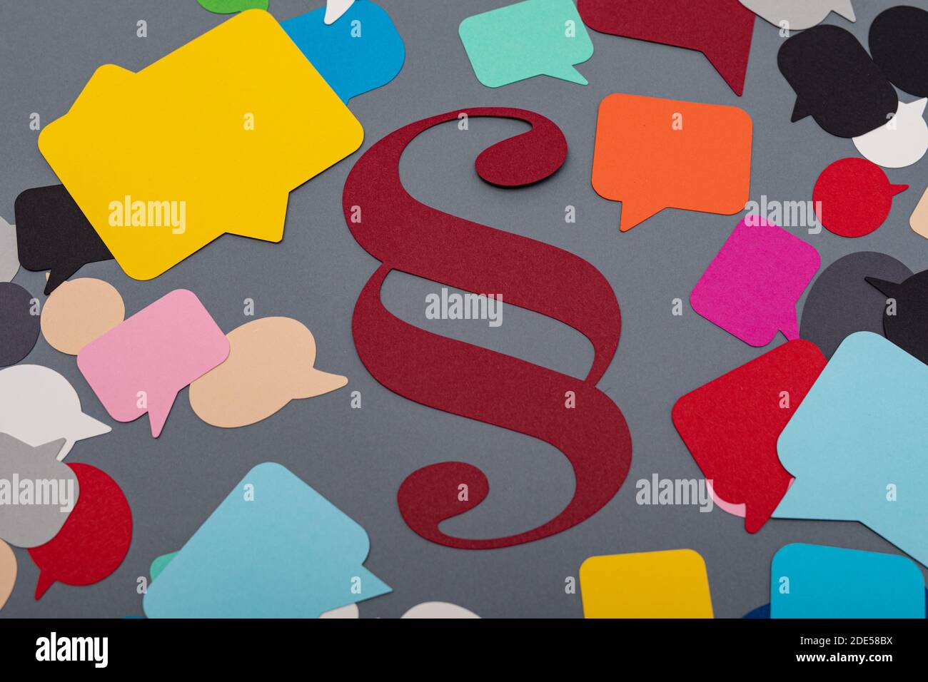 A top view shot of a red law paragraph symbol Stock Photo - Alamy