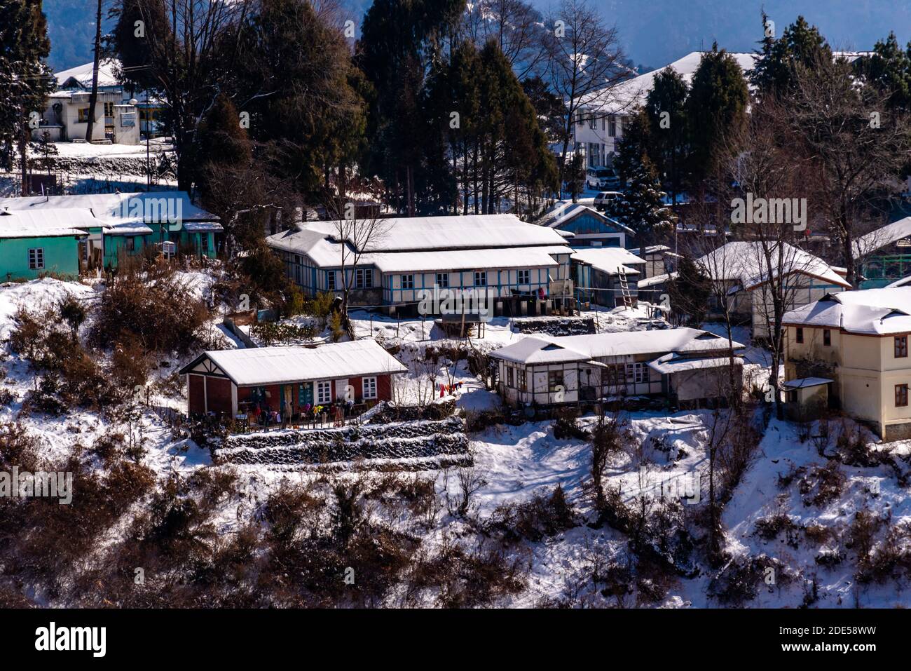 Photo of Snow covered Tawang, Arunachal Pradesh, North East India Stock ...