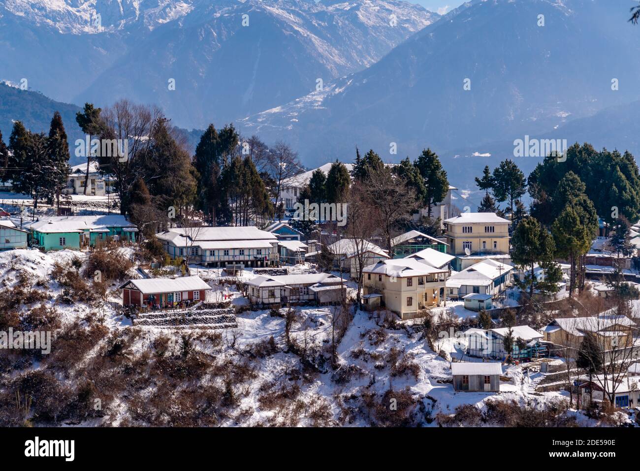Photo of Snow covered Tawang, Arunachal Pradesh, North East India Stock ...
