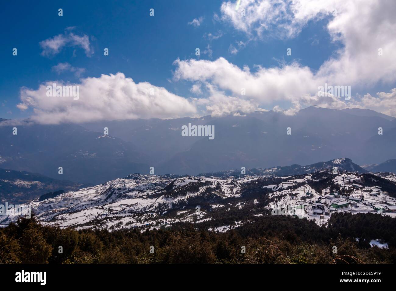 Photo of Snow covered Tawang, Arunachal Pradesh, North East India Stock ...