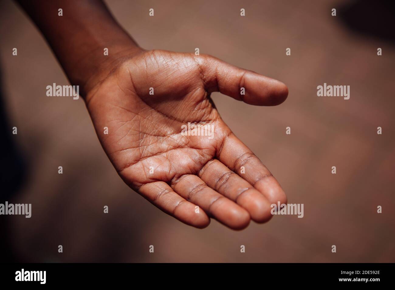 A high angle shot of a man open palm Stock Photo - Alamy