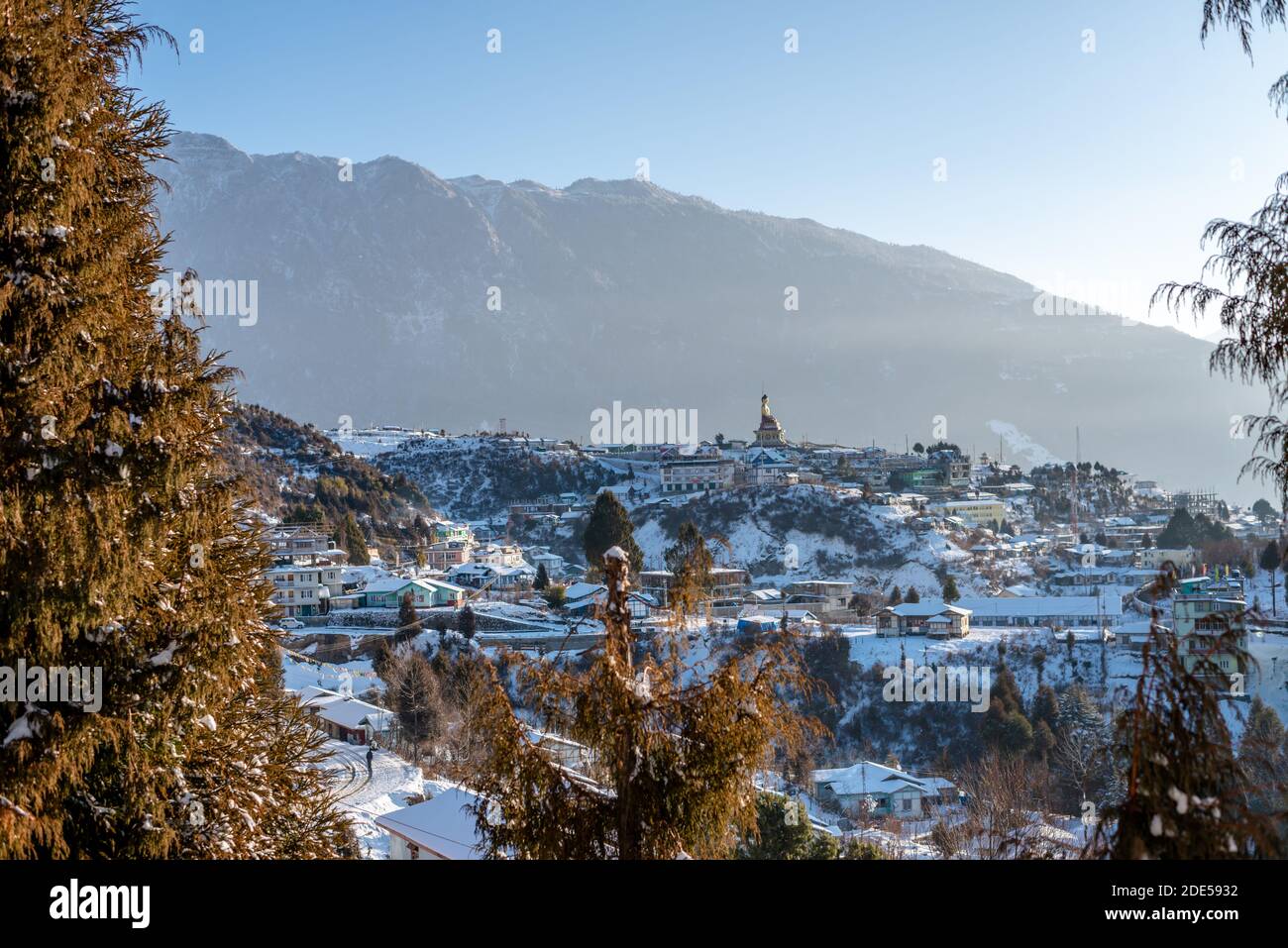 Photo of Snow covered Tawang, Arunachal Pradesh, North East India Stock ...