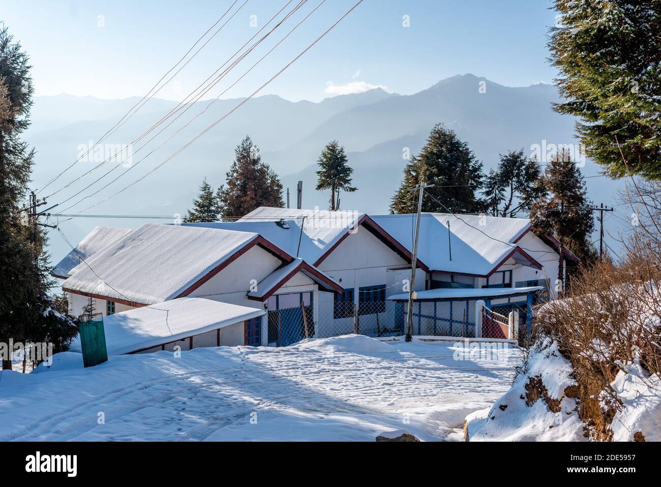 Photo of Snow covered Tawang, Arunachal Pradesh, North East India Stock ...