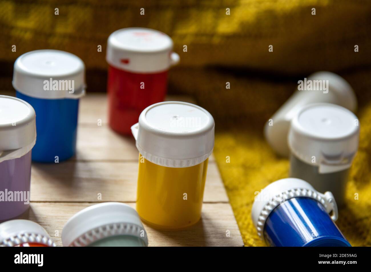 Various children's paint pots. Family fun activity to keep kids busy ...