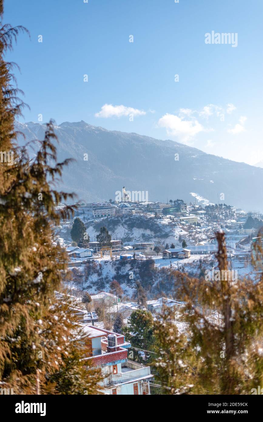 Photo of Snow covered Tawang, Arunachal Pradesh, North East India Stock ...