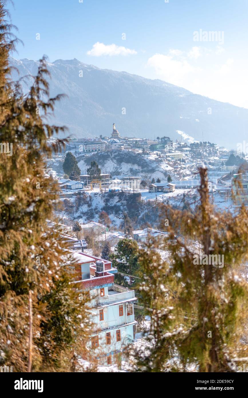 Photo of Snow covered Tawang, Arunachal Pradesh, North East India Stock ...